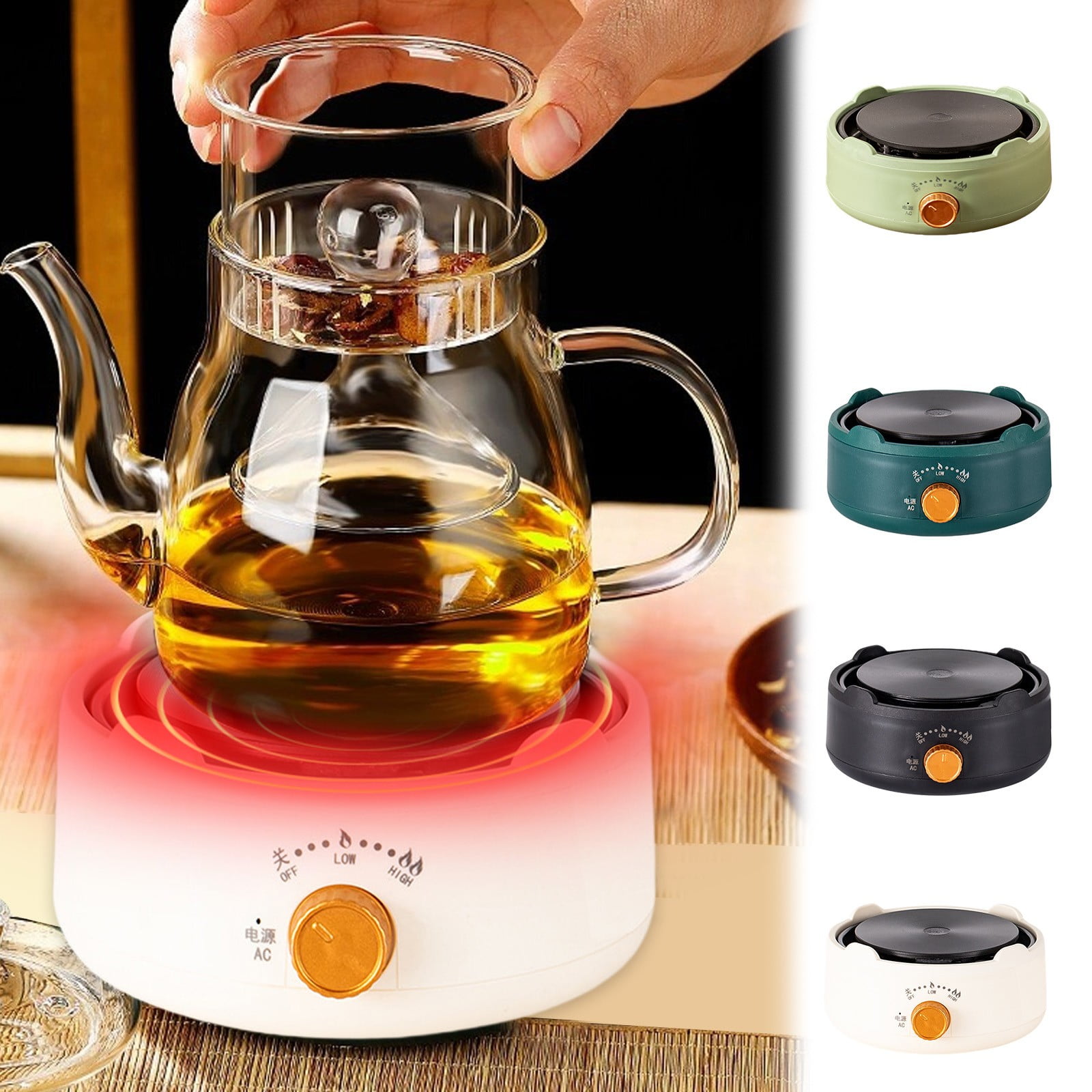 Flower Tea Kettle Stove Multi-function Heat Mini Stove Three-stage Knob ...