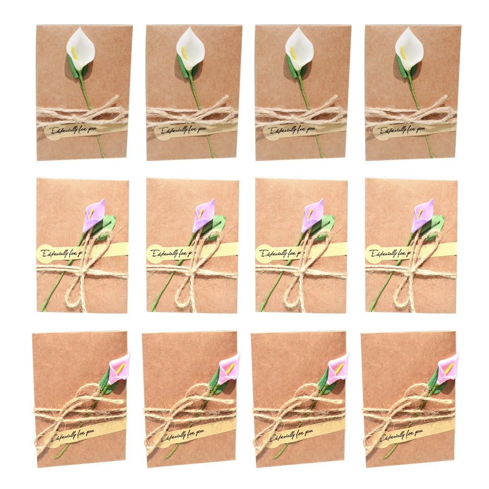 Flower Thank You Card 12 Pack Greeting Card Invitation Card With ...