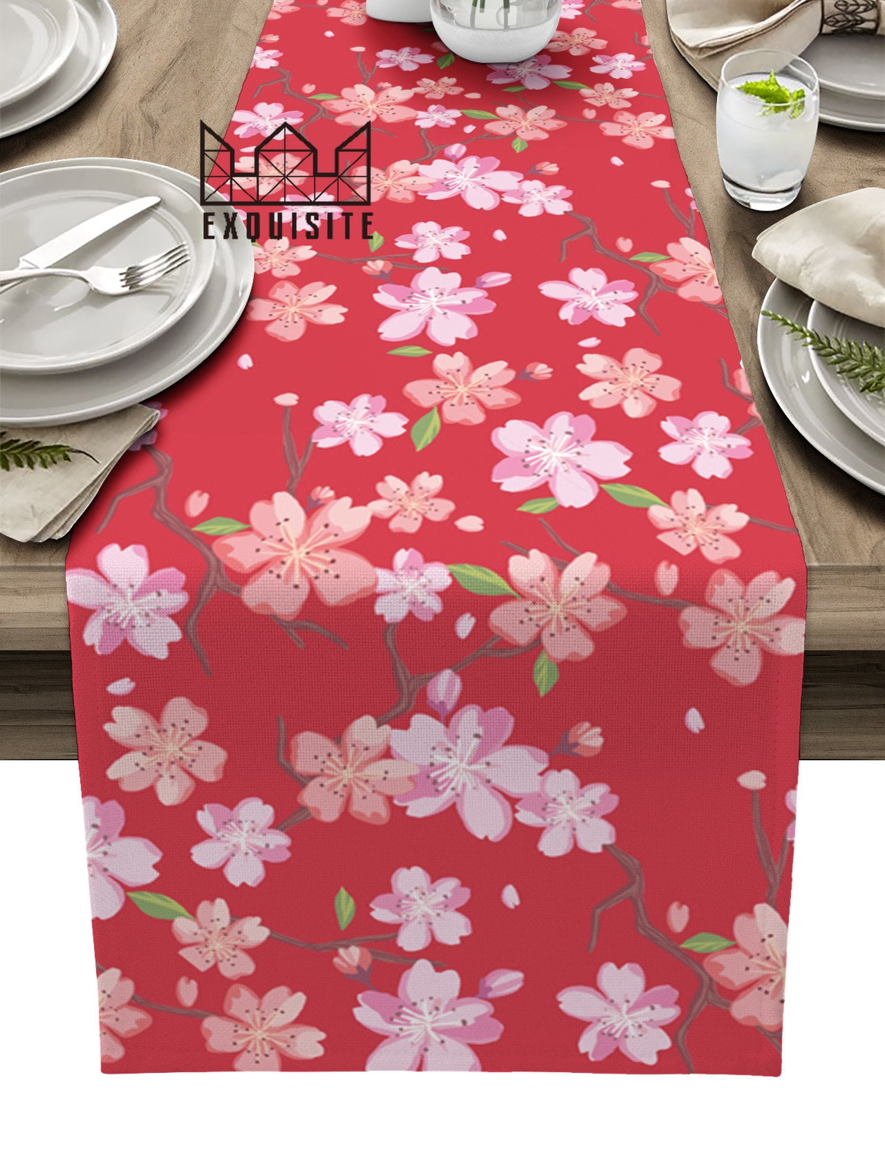 Flower Tile Pattern Red Coffee Table r Dining Table r Wedding Table ...