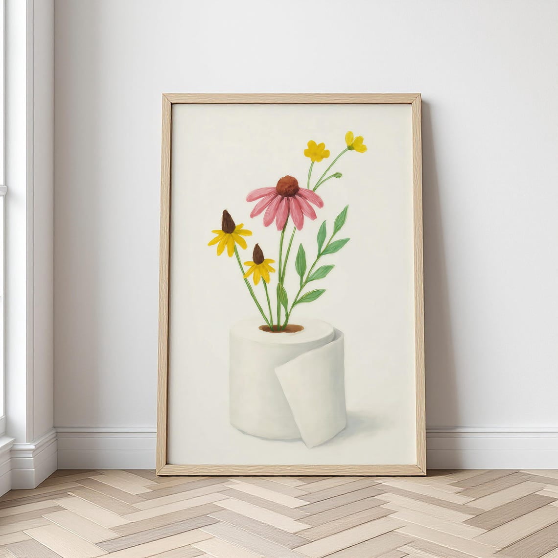 Flower Toilet Paper Bathroom Decor Quirky Powder Room Guest Bathroom ...