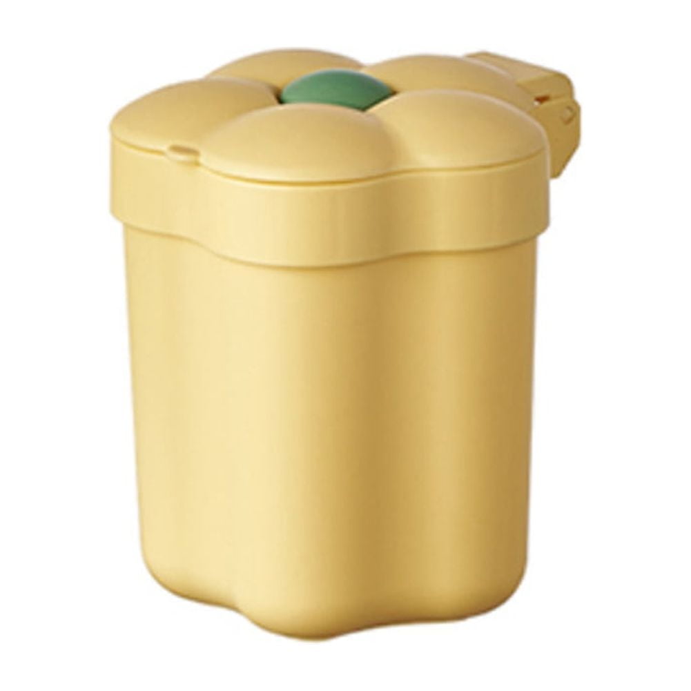 Flower Trash Can Office Trash Can Multi-Functional Clamshell Desktop ...