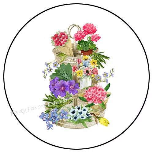 Flower Tray Sticker Party Favors Sticker Envelope Seals Labels Stickers ...