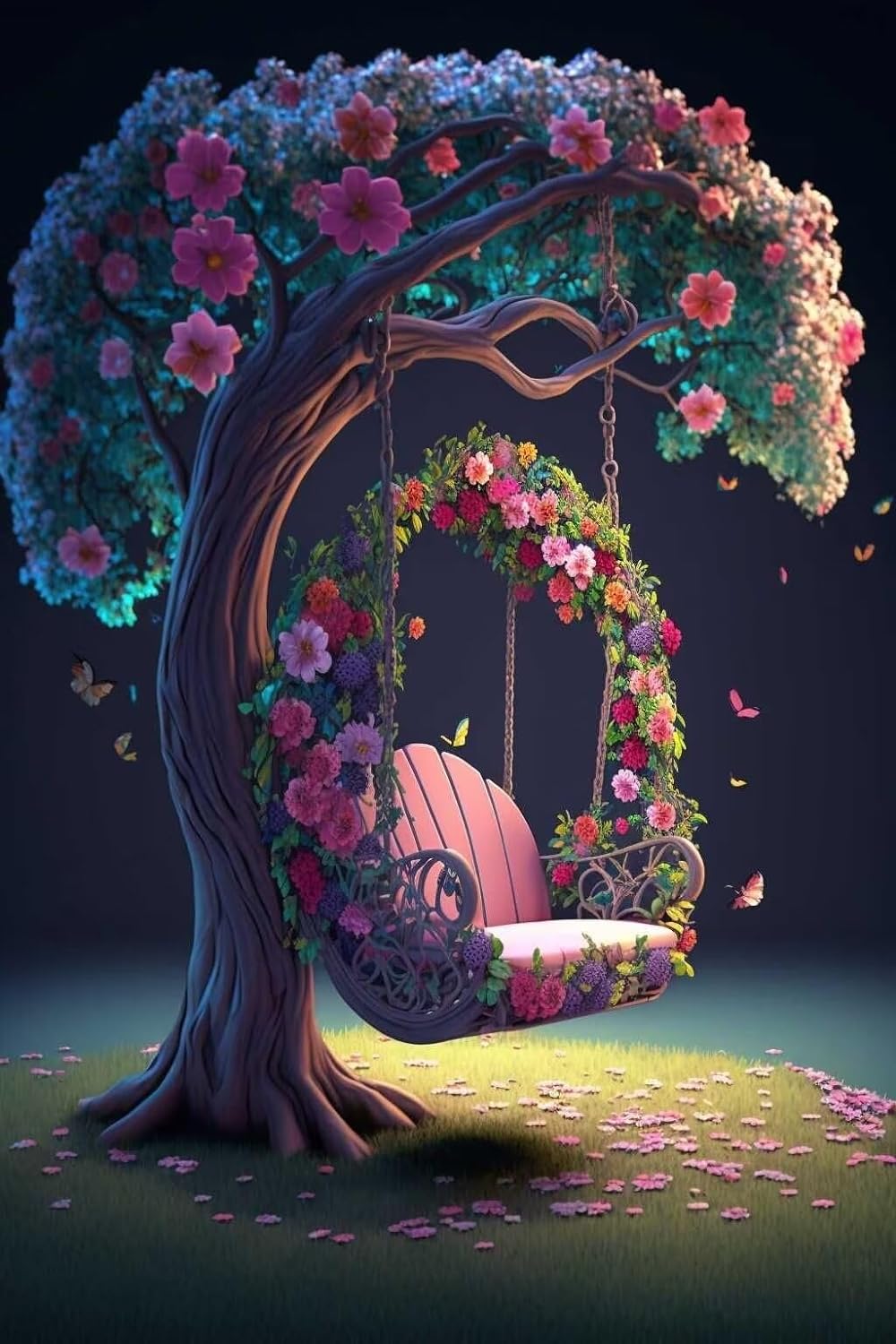 Flower and Tree Cradle 1000 Piece Jigsaw Puzzle Suitable for All Groups ...