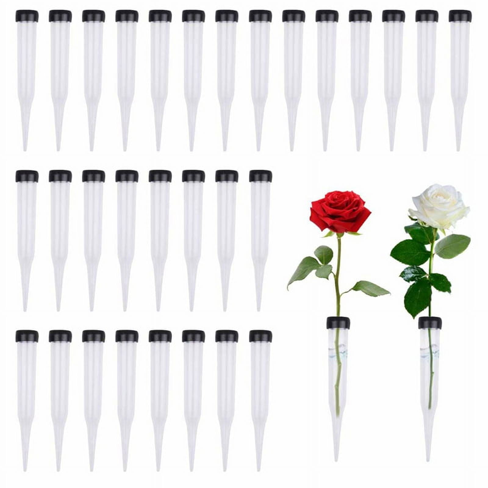 Flower Tubes Pack of 100 Plastic Flower Tubes, Transparent Water Tube ...
