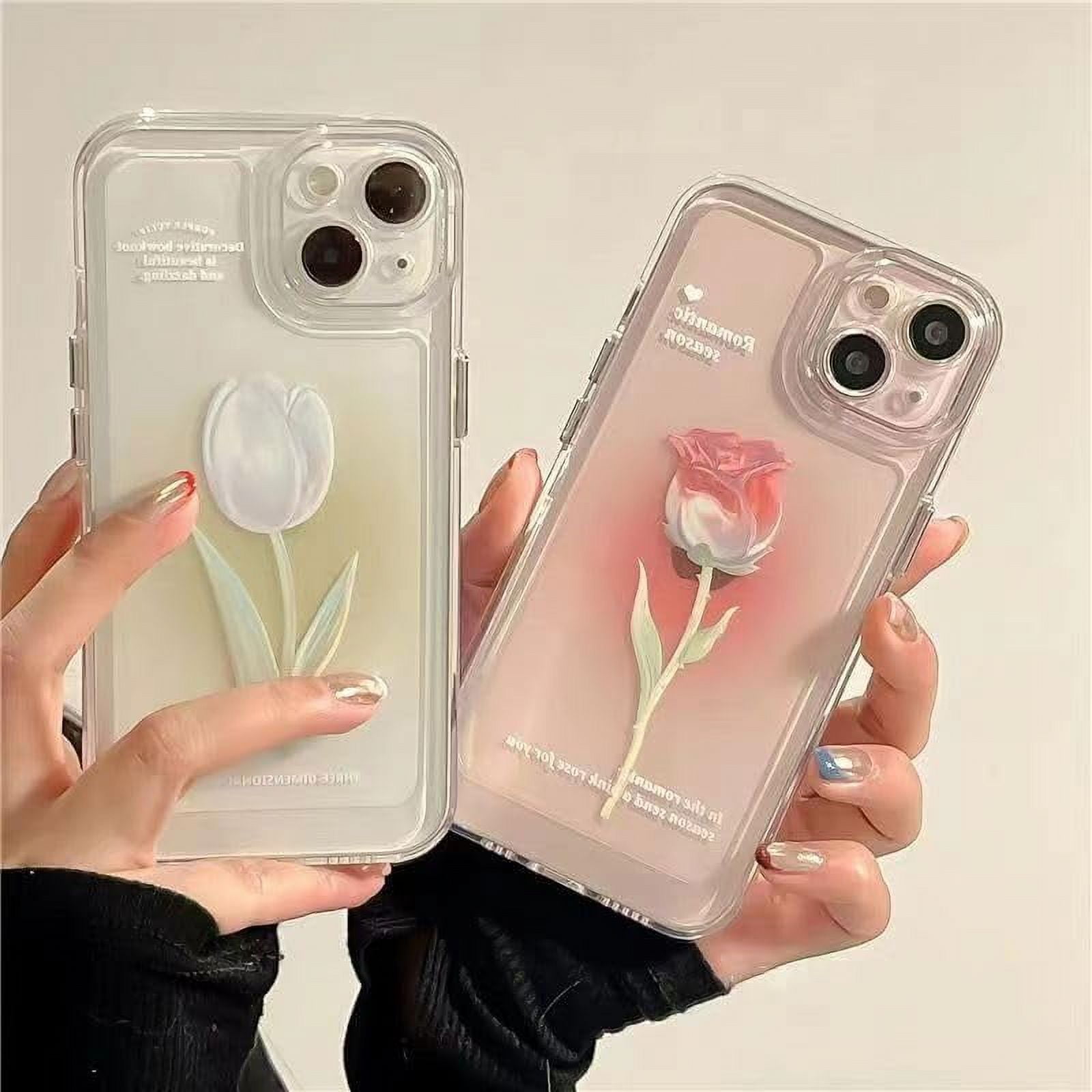 Flower Tulip Phone Cases Shockproof Back Cover Camera Soft TPU Bumper ...