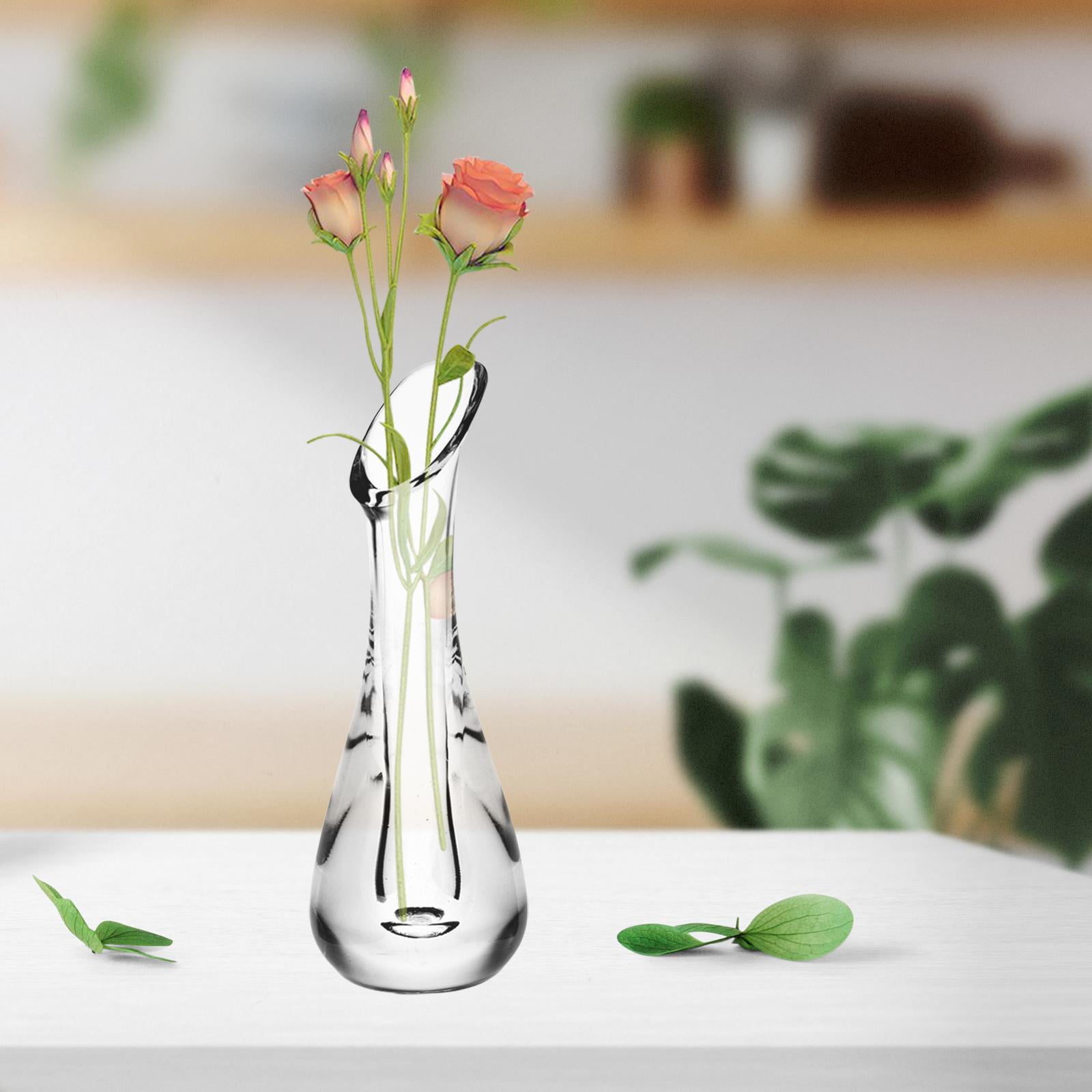 LOVIVER Flower Vase, Transparent Acrylic Bud Vase, Modern Home Desk ...