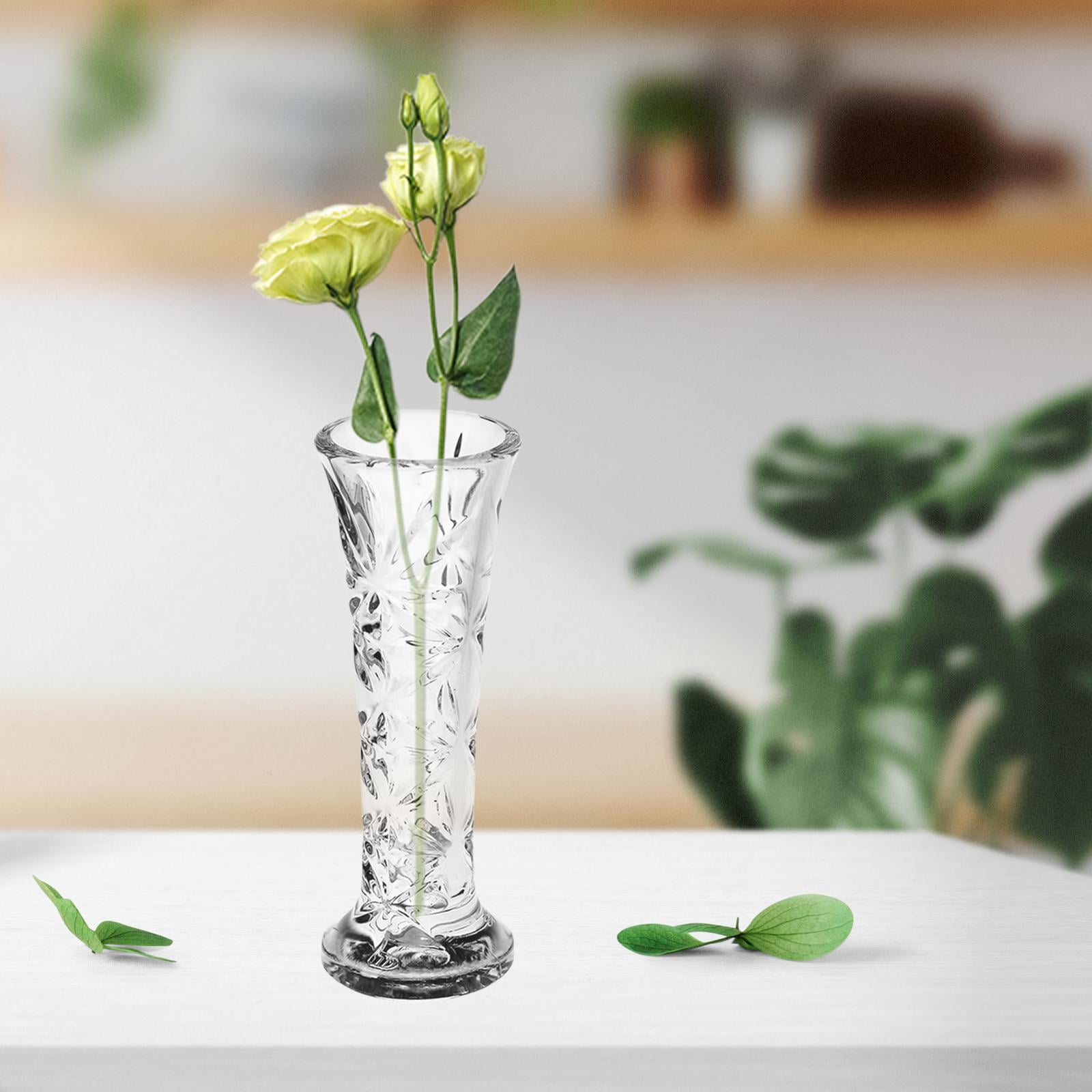 Flower Vase Bud Vases Transparent Desktop Vase European Style Flowers ...