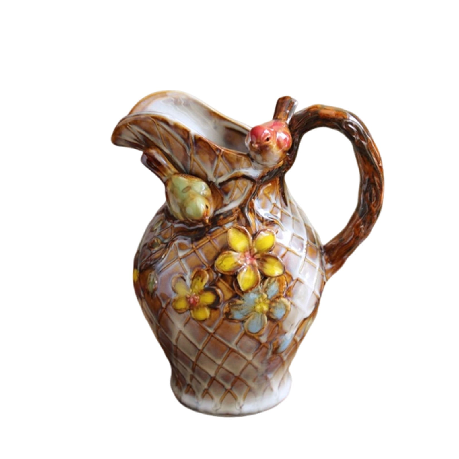 Flower Vase Ceramic Vases Floral Pattern, French Country Vintage ...