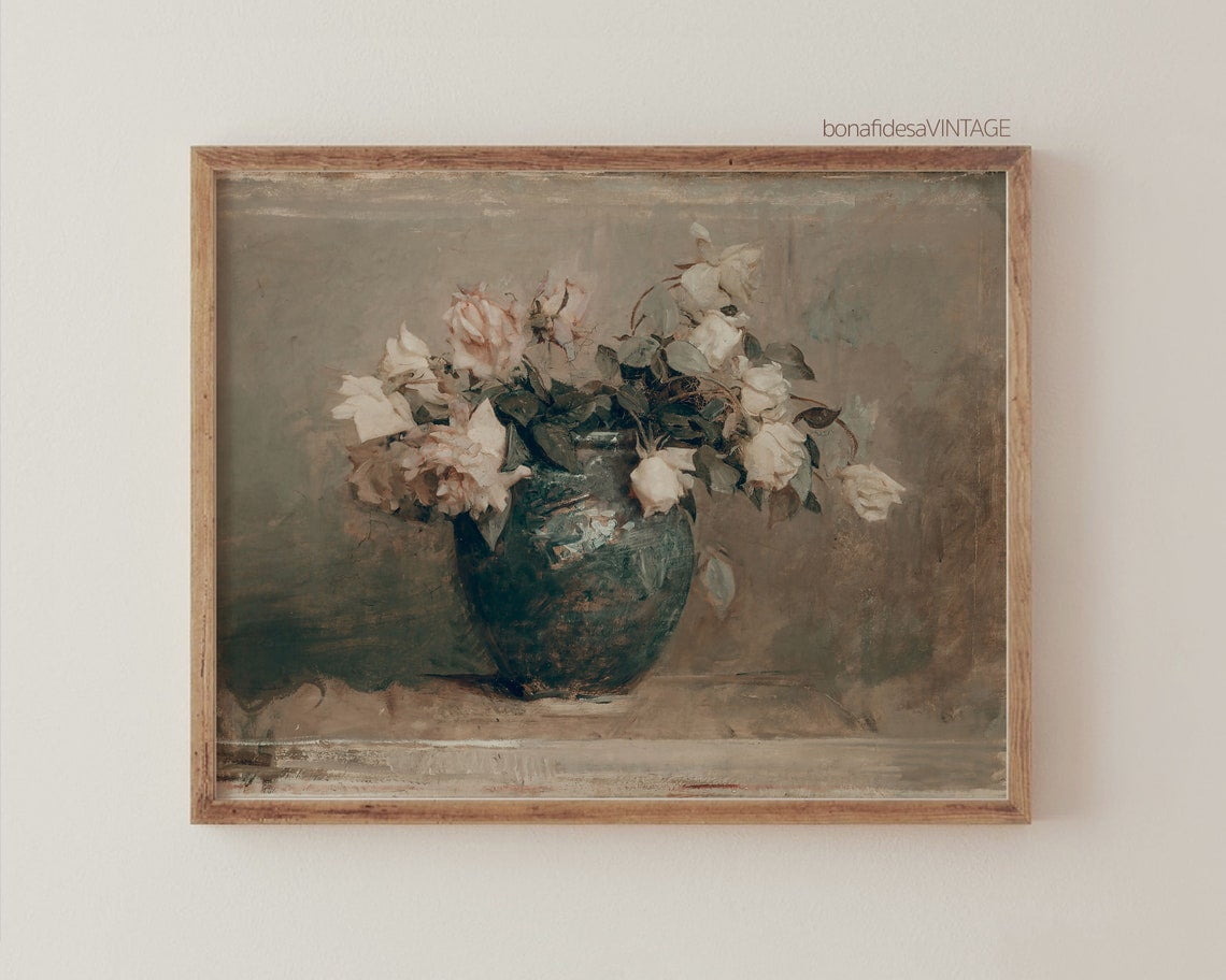 Flower Vintage Botanical Still Life Print Poster Rustic European Poster ...