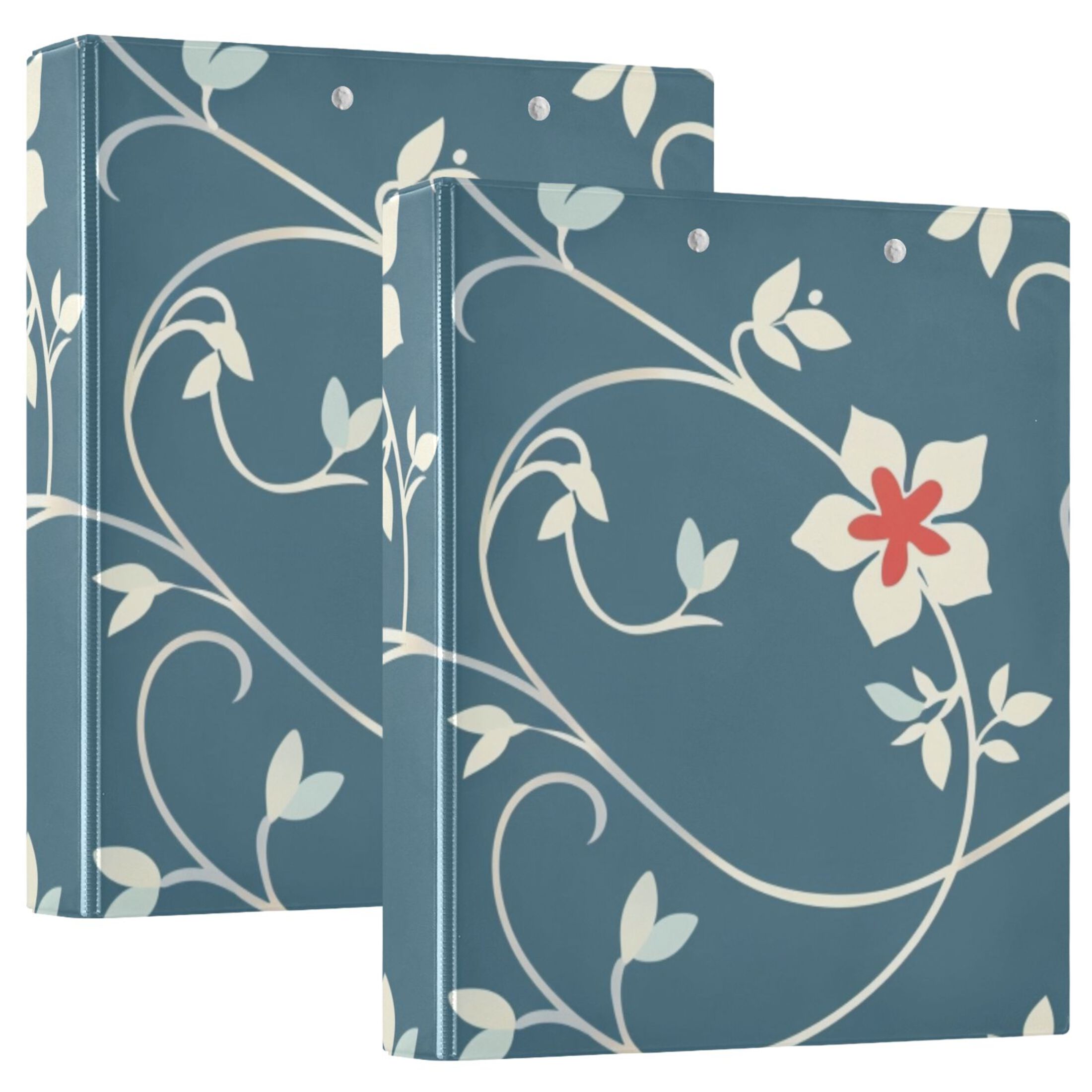 Flower Vintage Floral 3 Ring Hardcover Binders 1.5" Round Rings for ...