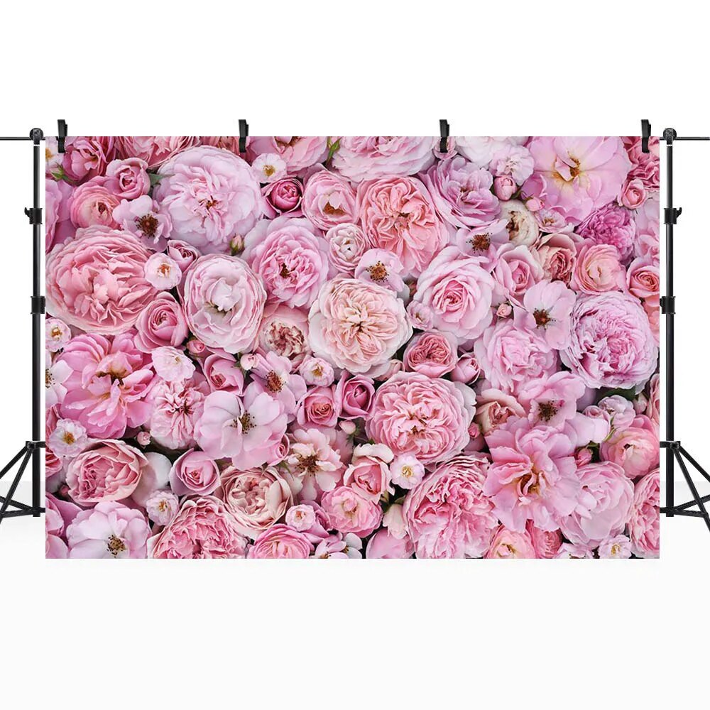 Flower Wall Backdrop Pink and Purple Floral Wedding Party Decor Baby ...
