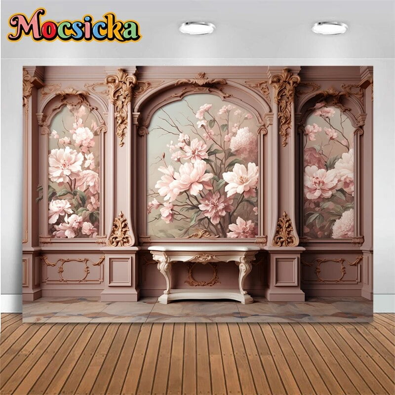 Flower Wall Background Photography Family Portrait Wallpaper Backdrops ...