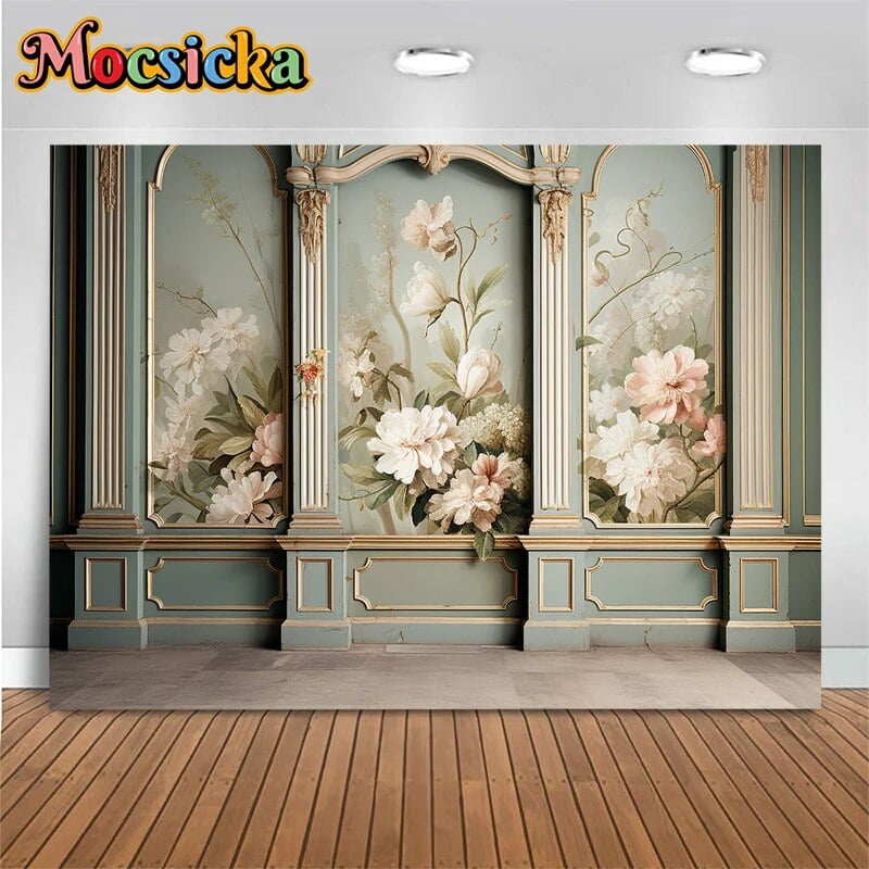 Flower Wall Background Photography Family Portrait Wallpaper Backdrops ...
