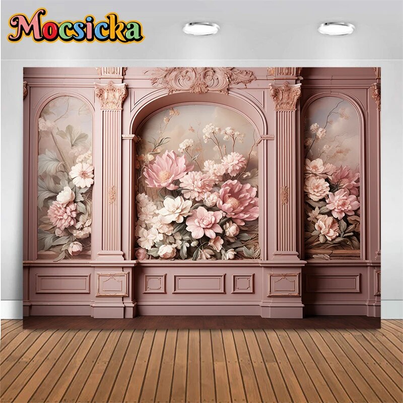 Flower Wall Background Photography Family Portrait Wallpaper Backdrops ...