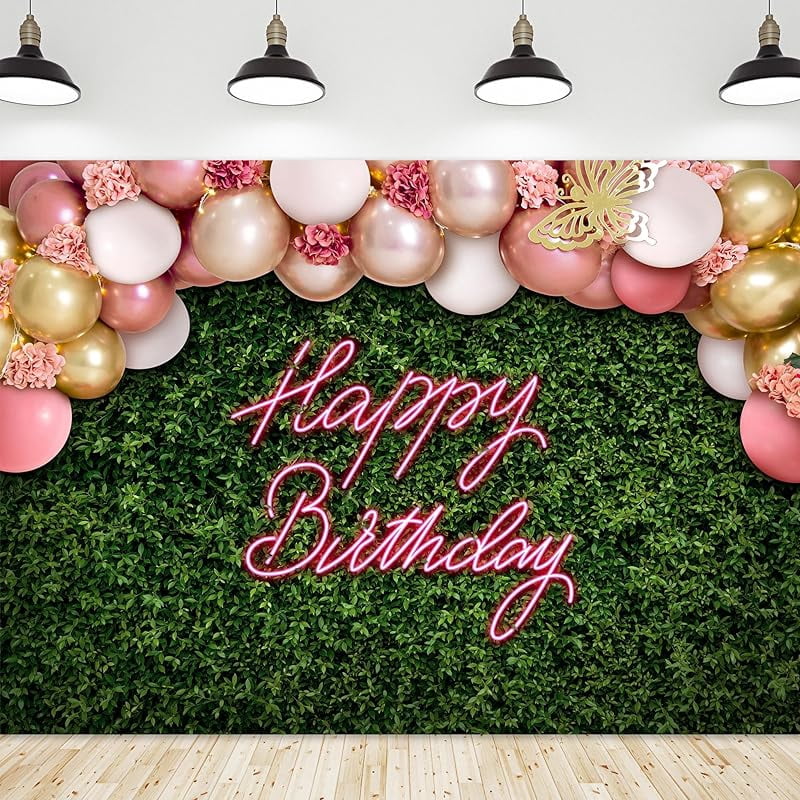Flower Wall Beautiful Backdrop Pink Rose Floral Blossom Green Leaves ...