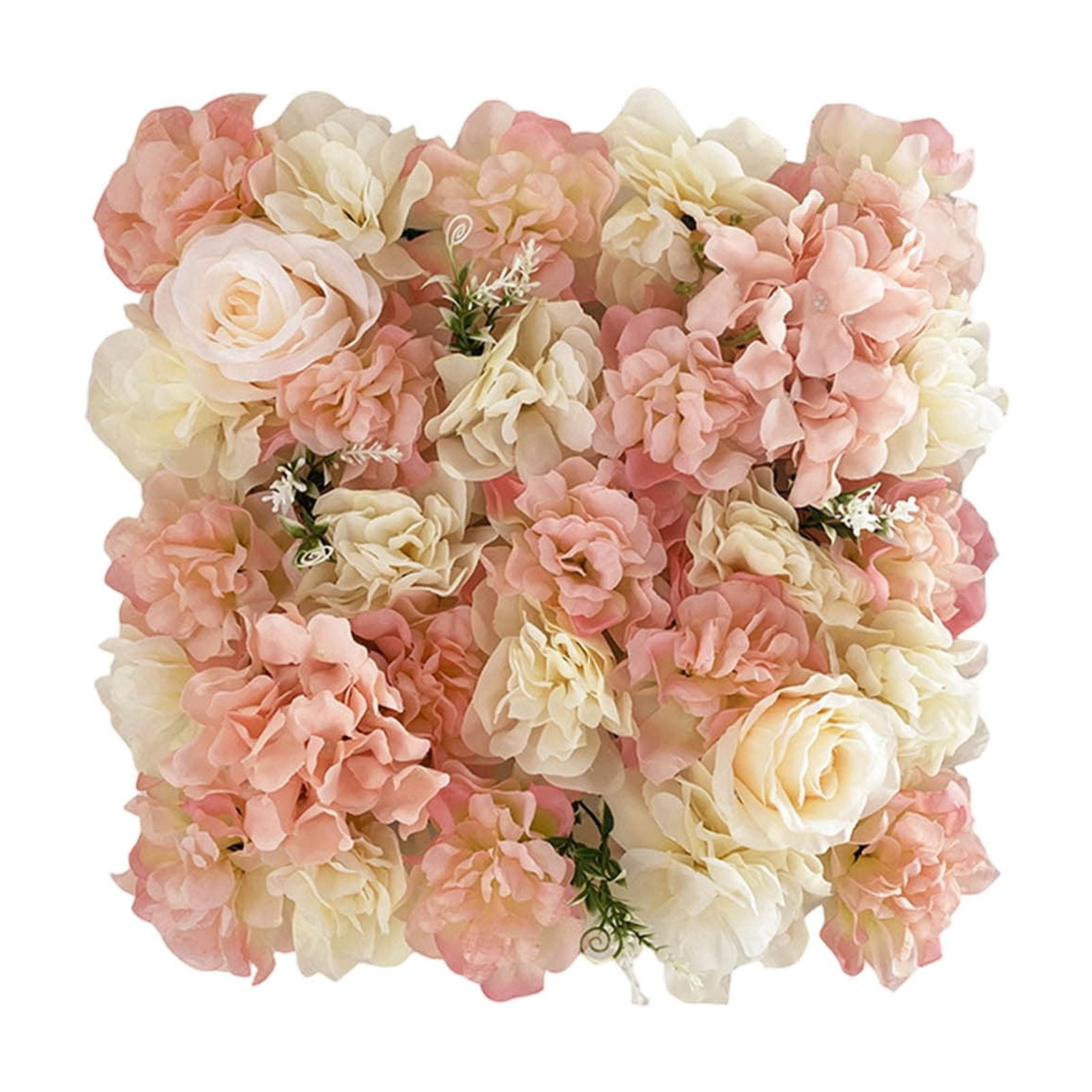 Flower Wall Panel, Artificial Wall Flower Backdrop 13.7X13.7 Inch Silk ...