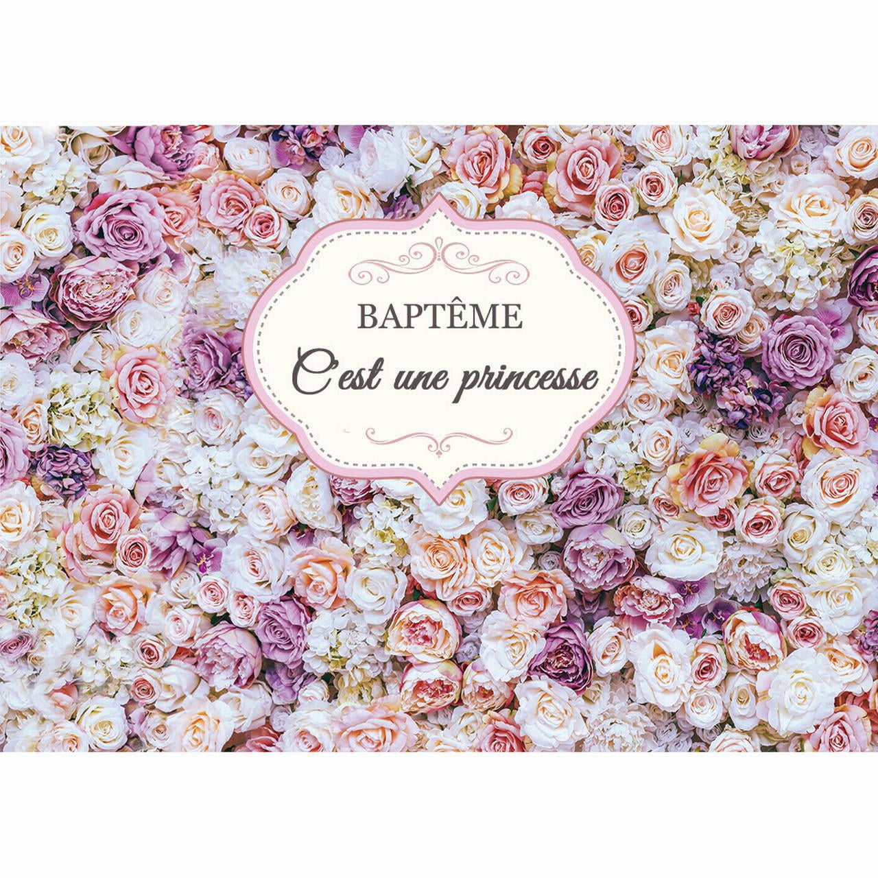Flower Wall Photography Backdrop Baby Shower Bridal Wedding Custom Name ...