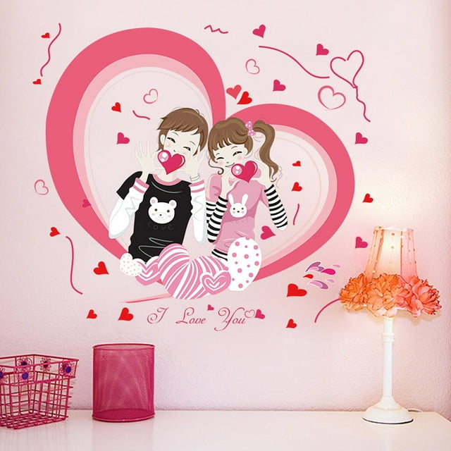Flower Wall Stickers For Girls Room Hexagon And Peel Tile And Wedding Decorations Home
