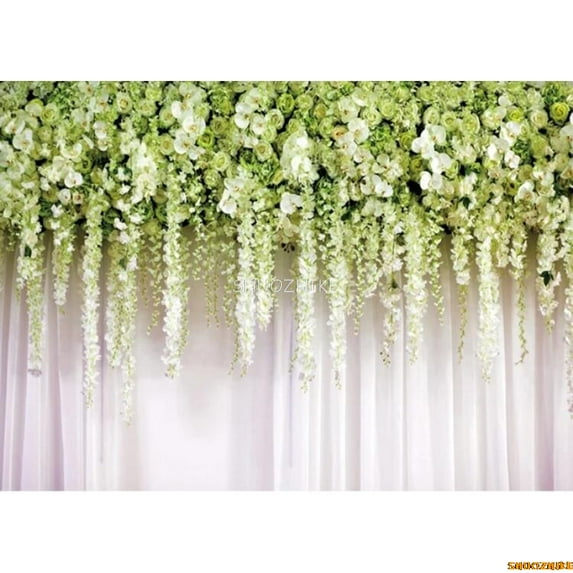 Flower Wall Wedding Photography Backdrops Indoor Background Ceremony ...