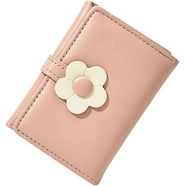 Cute Wallet Green Slim Wallet Tri-Fold Wallet PU Leather Purse Small ...