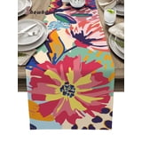 Flower Watercolor Table Runner Luxury Hotel Wedding r Table Cover ...