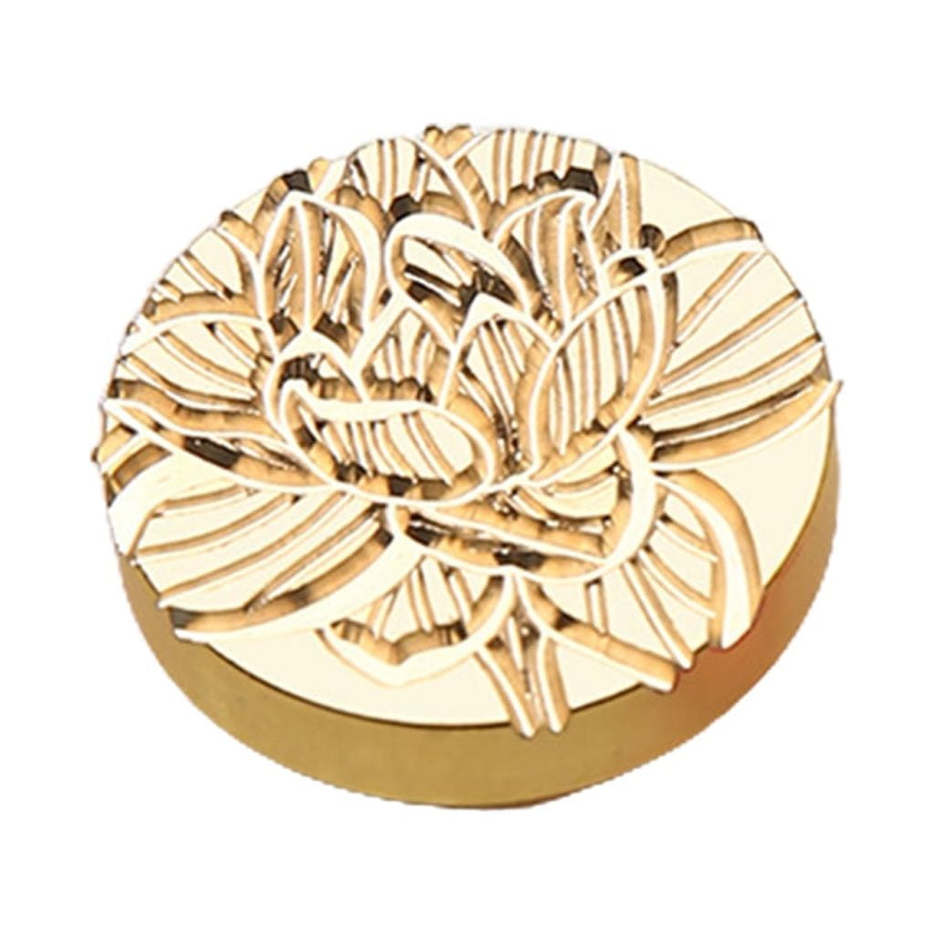 Flower Wax Seal Stamp Fire Paint Seal Head Lily-Flower Sealing Stamp ...