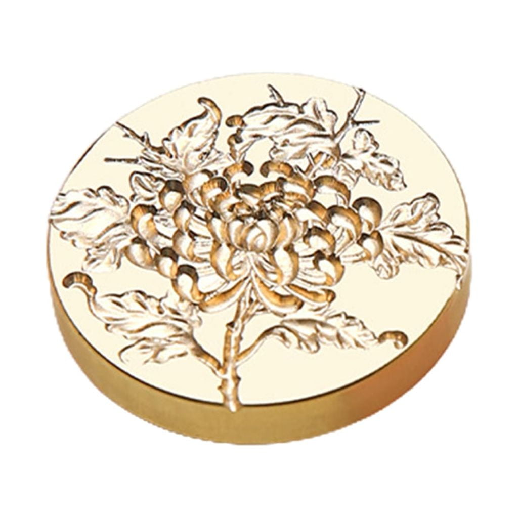 Flower Wax Seal Stamp Fire Paint Seal Head Lily-Flower Sealing Stamp ...