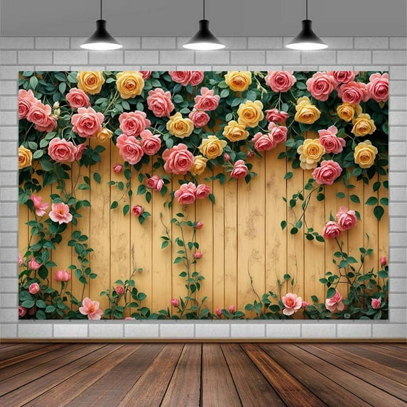 Flower Wedding Backdrop Spring Floral Bridal Shower Photography ...