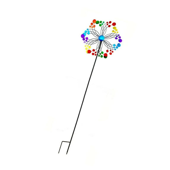 Flower Wind Spinner Spinner Colorful Rainbow Garden Windmill for Garden ...