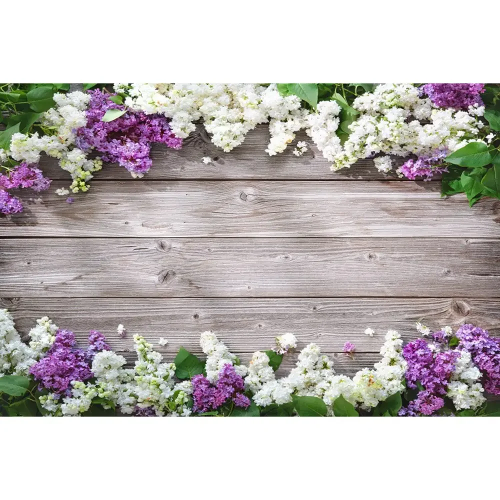 Flower Wood Wall Product Photography Backdrops Spring Wood Boards Photo ...