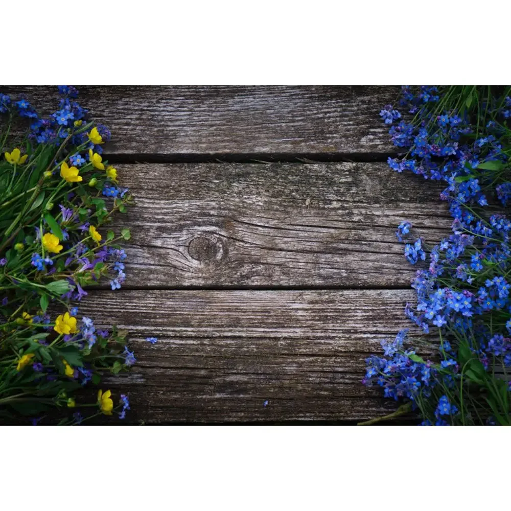 Flower Wood Wall Product Photography Backdrops Spring Wood Boards Photo ...