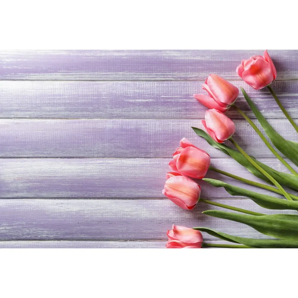 Flower Wood Wall Product Photography Backdrops Spring Wood Boards Photo ...