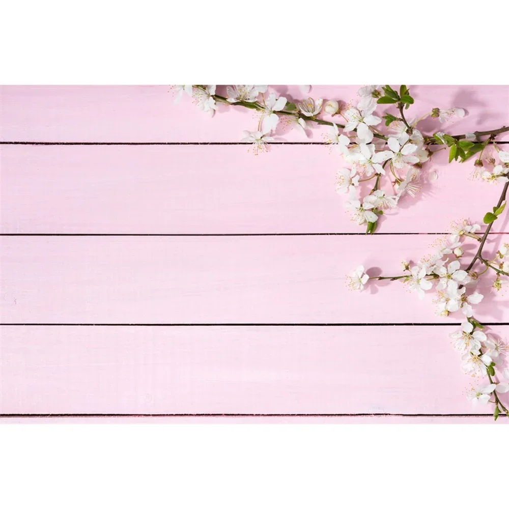 Flower Wood Wall Product Photography Backdrops Spring Wood Boards Photo ...