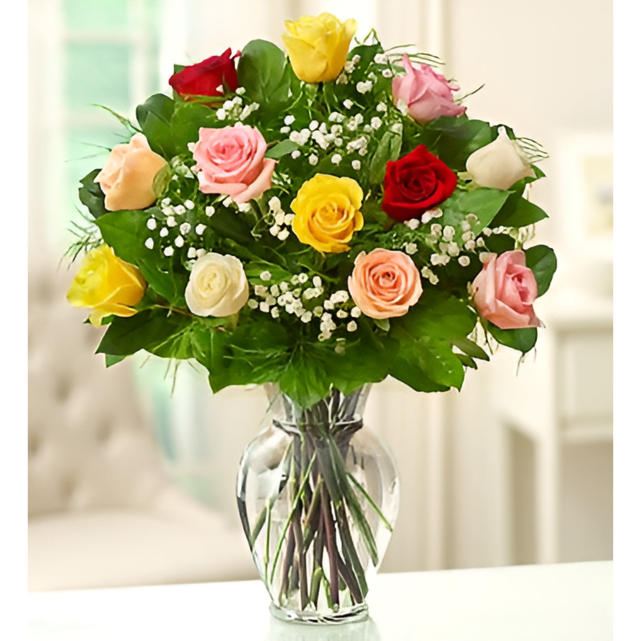 Flower World Atlanta Rose Elegance Premium Long Stem Assorted Roses ...
