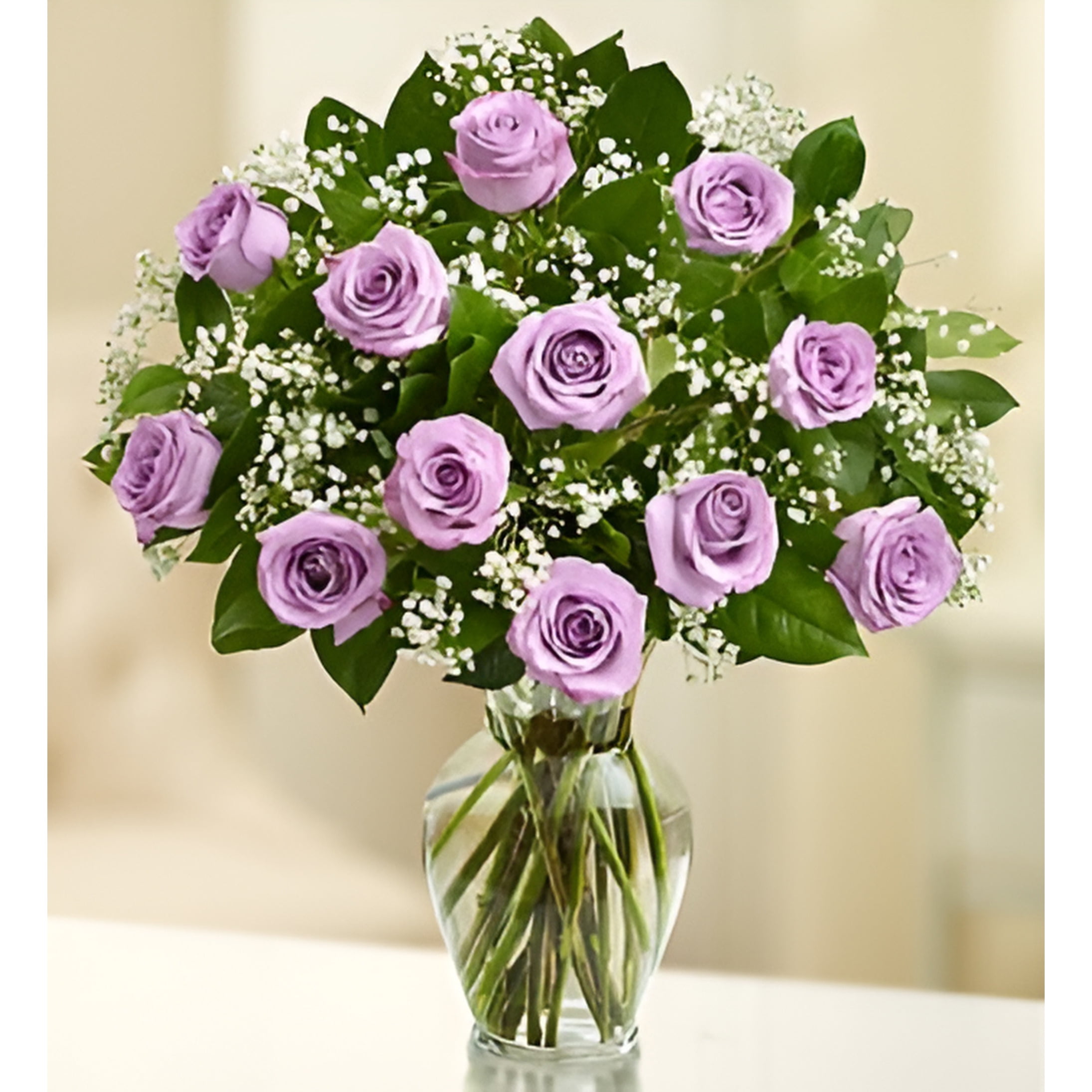 Flower World Atlanta Rose Elegance Premium Long Stem Purple Roses ...