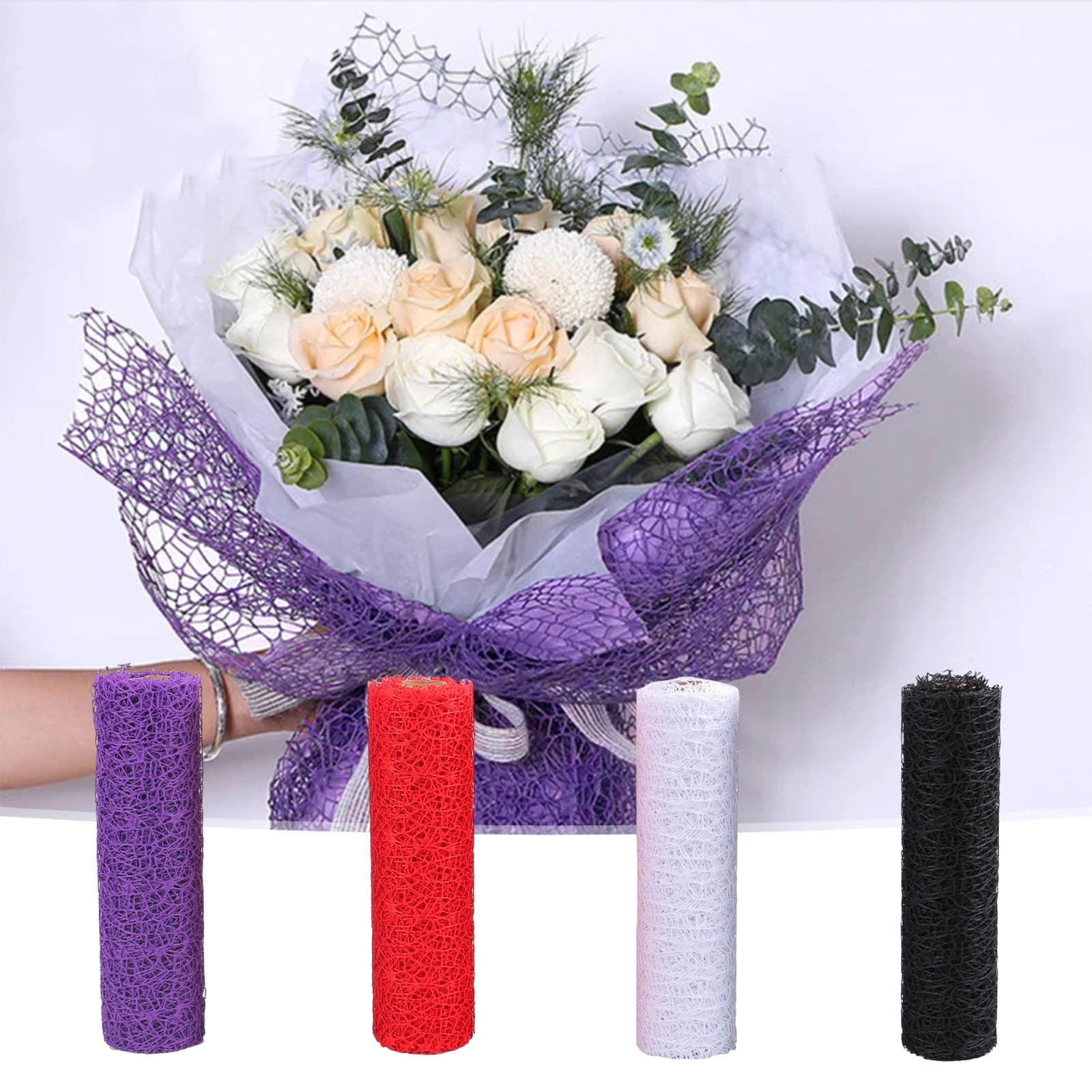 Flower Wrapping Mesh Paper Iregular Hollow Net Wrapping Floral Bouquet ...