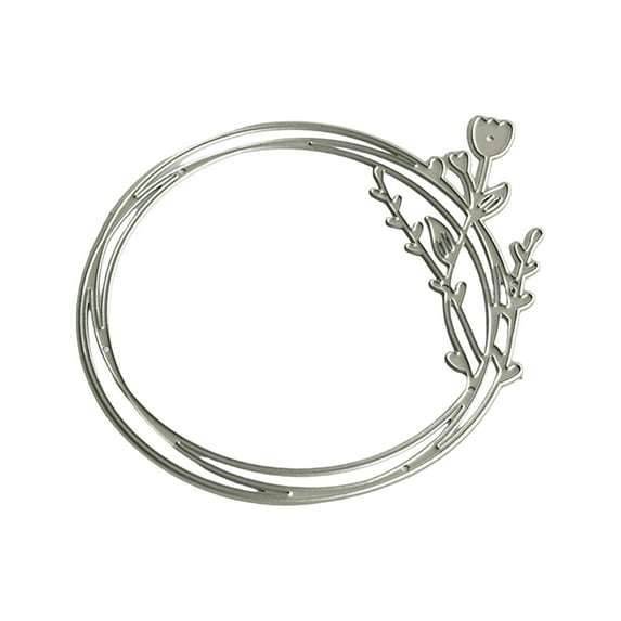 Flower Wreath Cutting Dies Scrapbooking Stencils Carbon Steel Die Cut ...