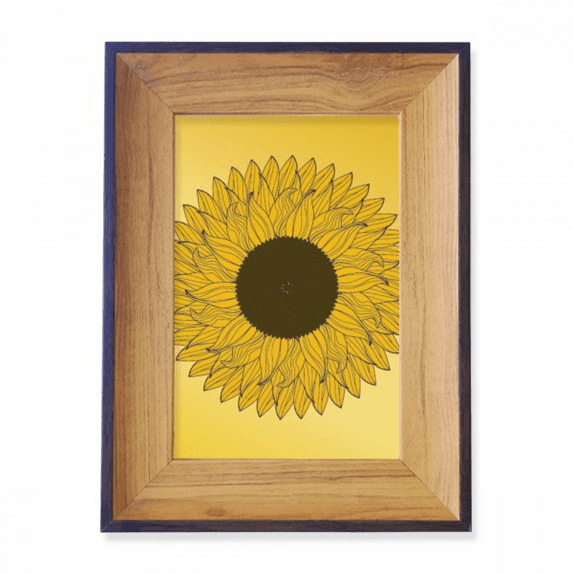Flower Yellow Sunflower Photo Frame Exhibition Display Art Desktop ...