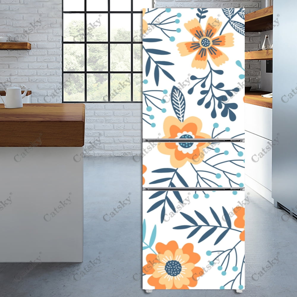 Flower abstract pattern Refrigerator Magnet Home Decor Kitchen Mural ...
