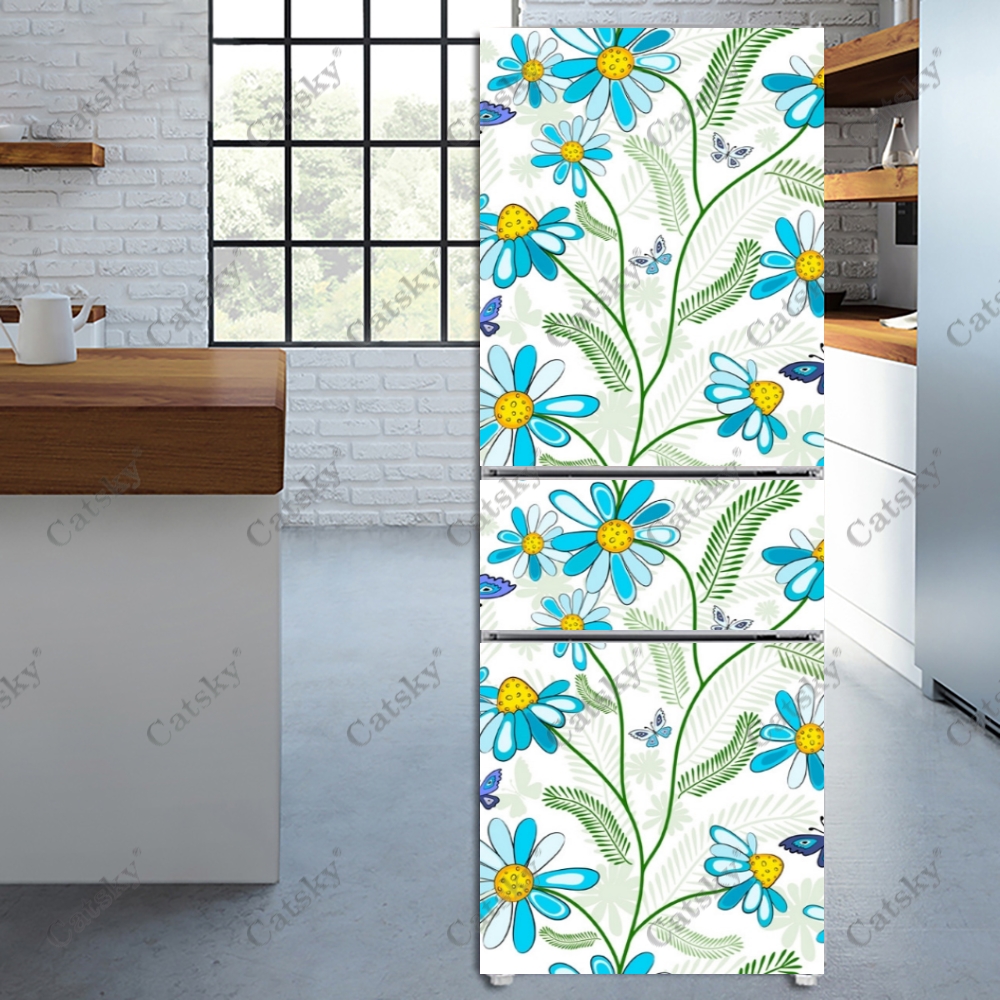 Flower abstract pattern Refrigerator Magnet Home Decor Kitchen Mural ...