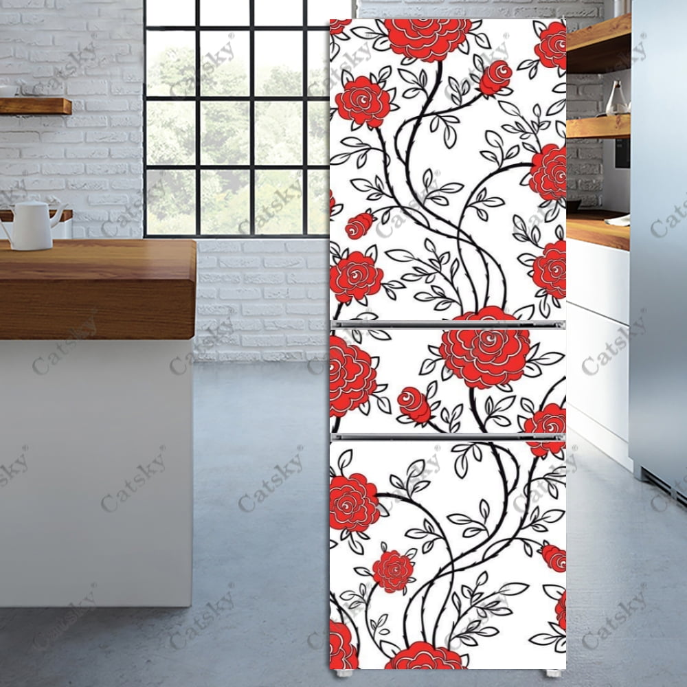 Flower abstract pattern Refrigerator Magnet Home Decor Kitchen Mural ...