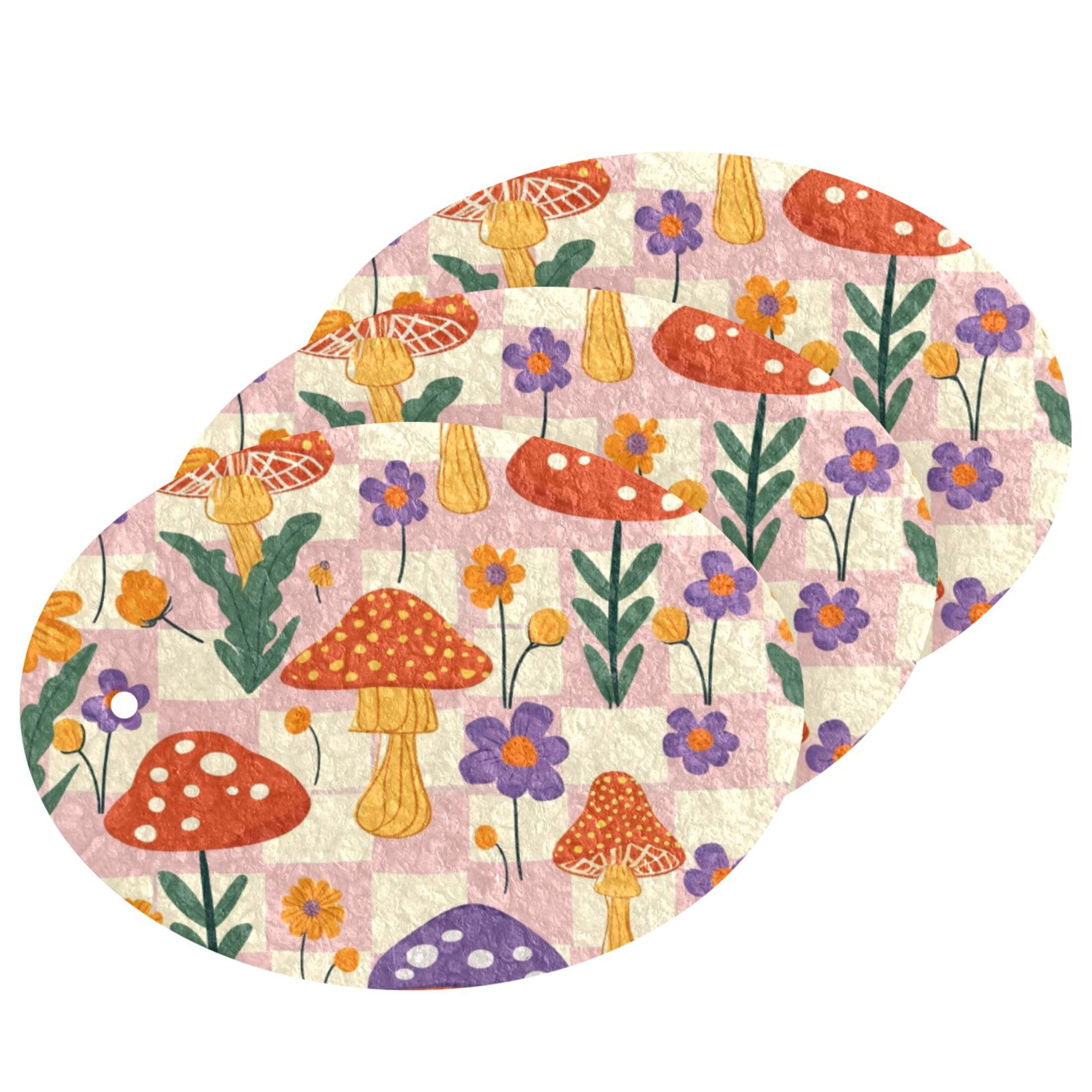 Flower and Mushroom Grids 3 Pack Dish Sponges Bulk Natural Sponges ...