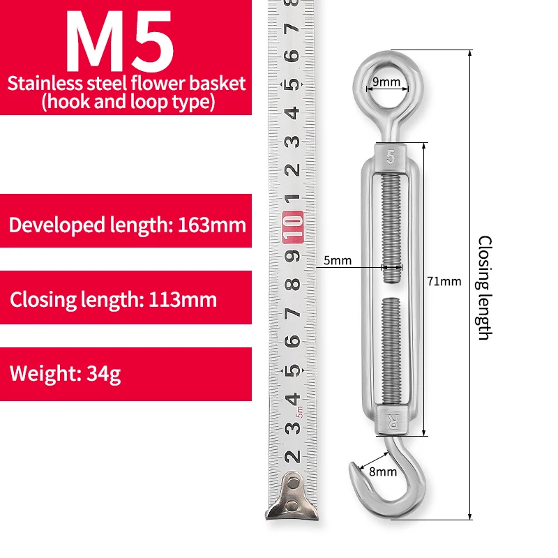 Flower basket screws OC type fastening bolts M4-M12 Wire rope ...