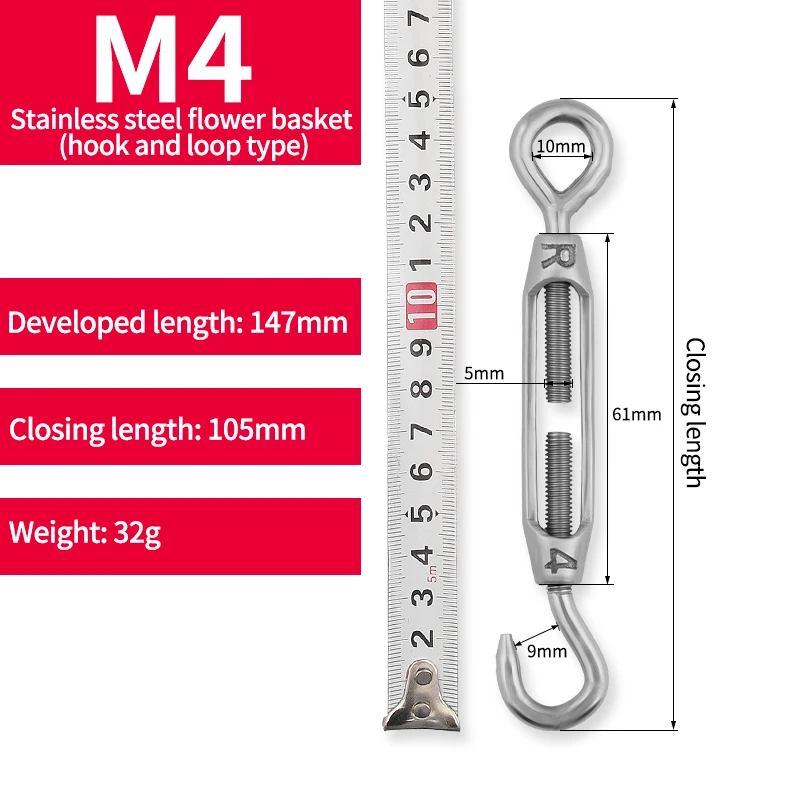 Flower basket screws OC type fastening bolts M4-M12 Wire rope ...