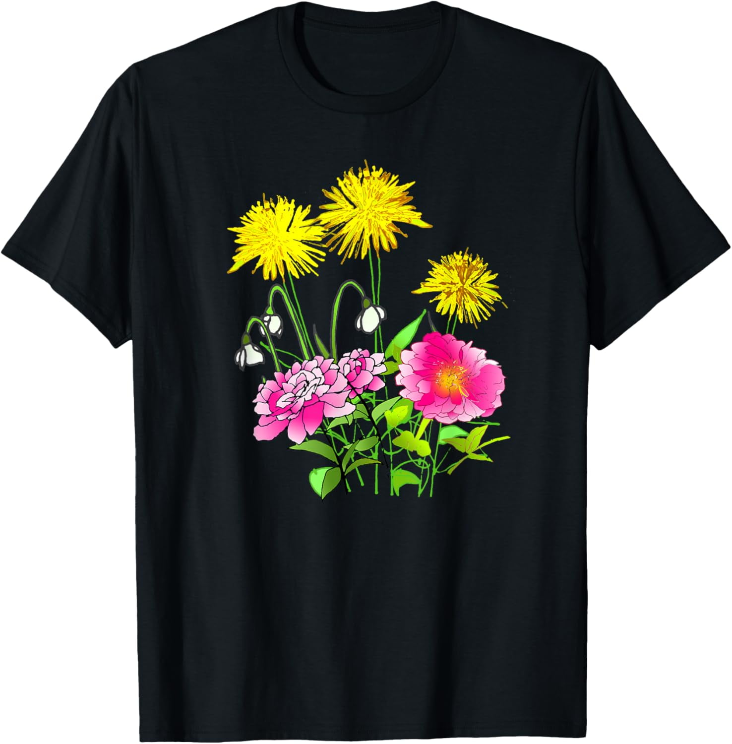 Flower bouquet art florist flower bunch blossoming floral T-Shirt ...