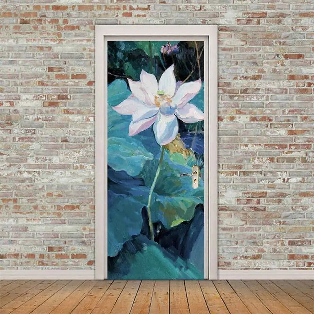 Flower door Decals Pink Cherry tree decals Beautiful natural flower ...