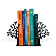 Flower-heart Tree - Black Steel Epoxy Coated Wood Base Desktop Book ...