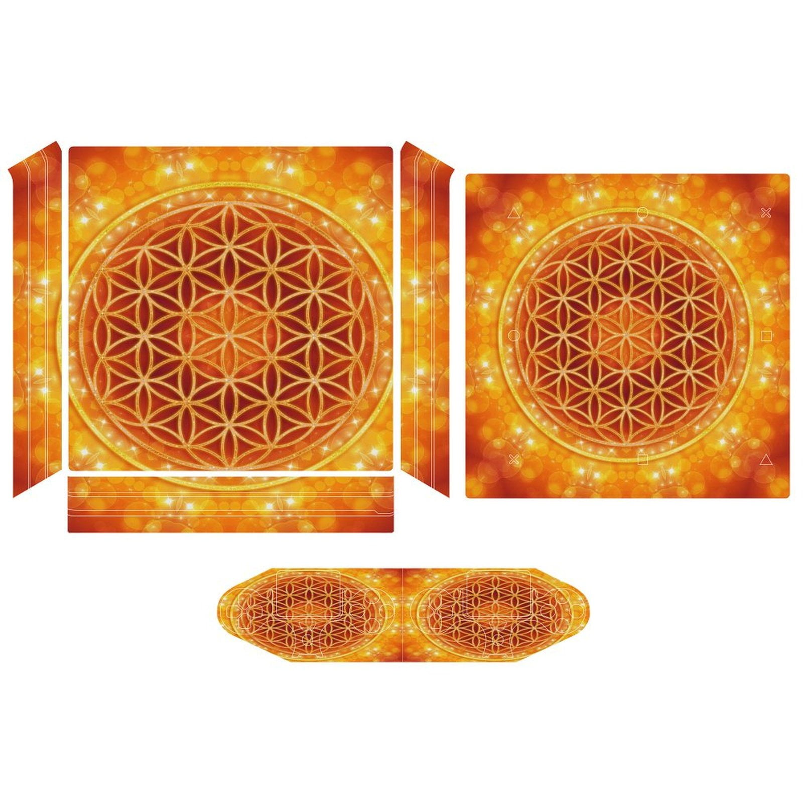 Flower of Golden PS4/PS4 Pro/PS4 Slim Skin Sticker For Console And ...