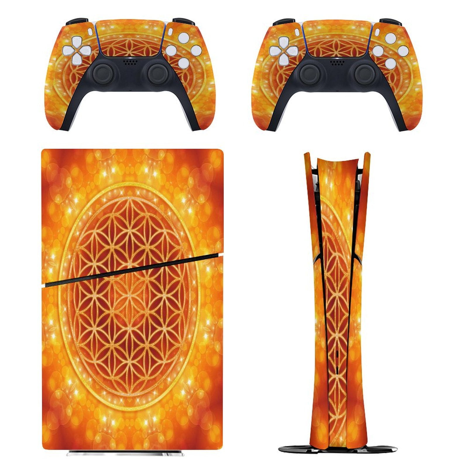 Flower of Golden PS5/PS5 Pro/PS5 Slim Digital Disc Skin Sticker For ...