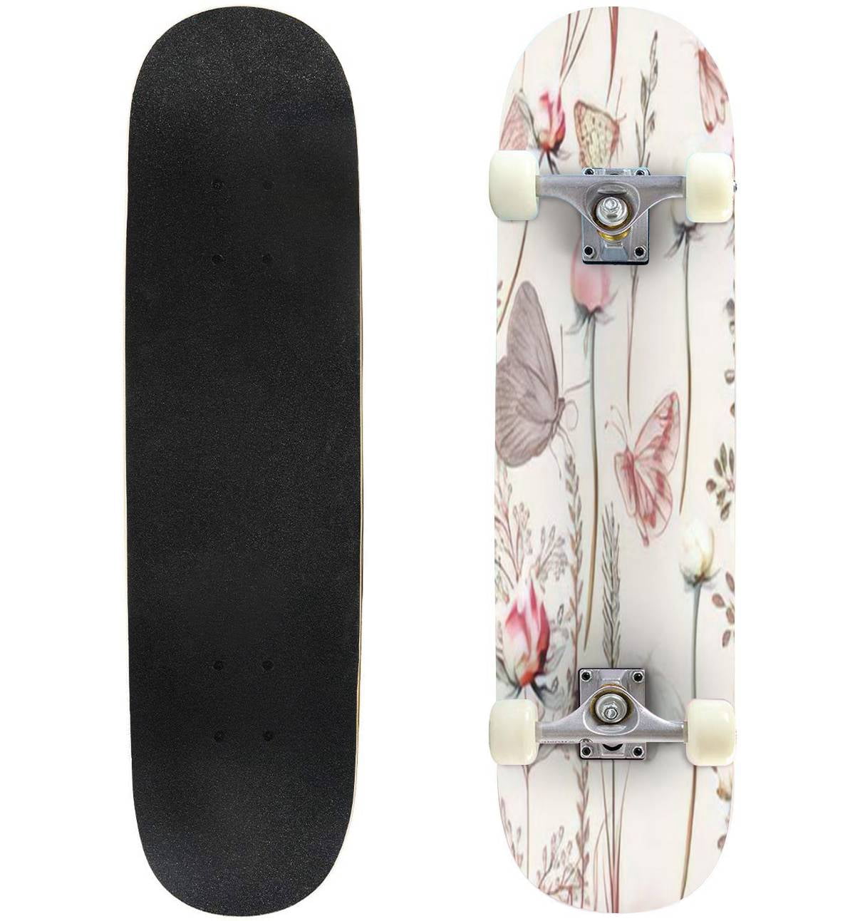 Flower plants Vintage provance style Outdoor Skateboard Longboards 31 ...
